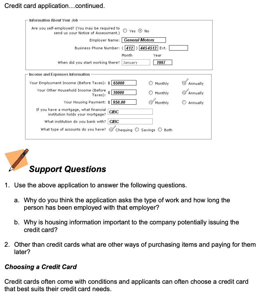Lesson 12: Credit Cards – Canadian International Learning